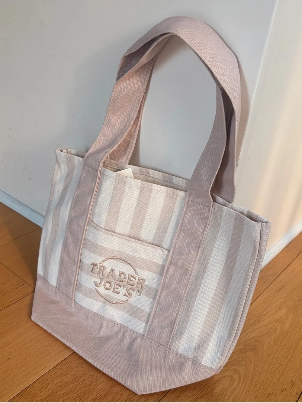 Trader Joe'S | Bags | Trader Joes Pastel Stripe Mini Tote Bag Limited ...